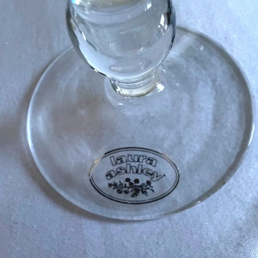 Laura Ashley | Accents | Laura Ashley Etched Glass Bud Vase Floral Vine ...